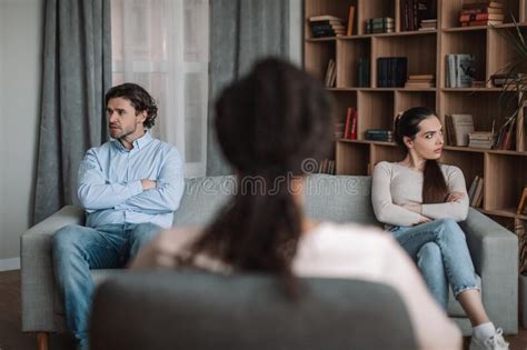 Angry Sad Millennial European Husband And Wife Ignore Each Other Don