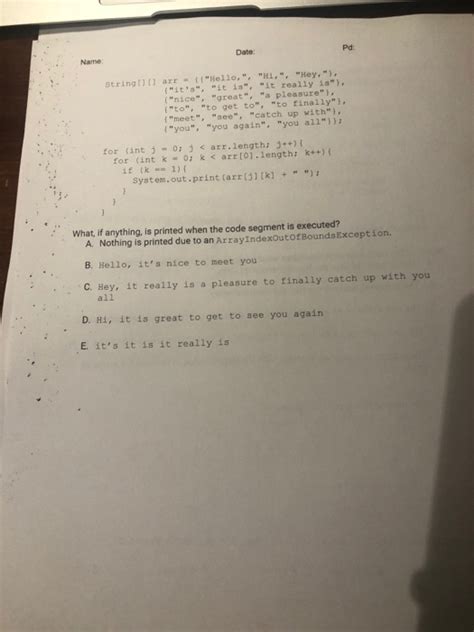 solved 1 consider the following code segment string d