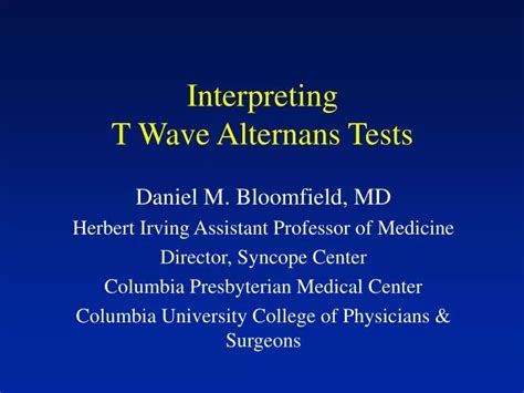 Ppt Interpreting T Wave Alternans Tests Powerpoint Presentation Free