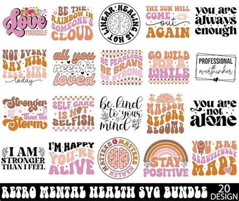Premium Vector Retro Mental Health Svg Design File
