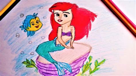 How To Draw A Mermaid💚jalpari Ka Chitra Drawingmermaid Scenery
