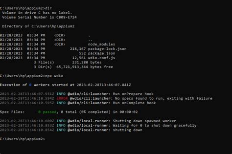 javascript no specs found error in webdriverio appium stack overflow