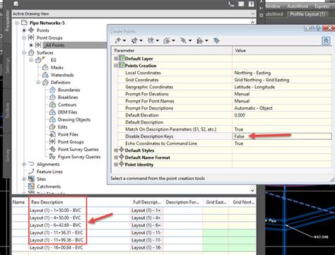 solved c3d create profile geometry points abbreviation names where is