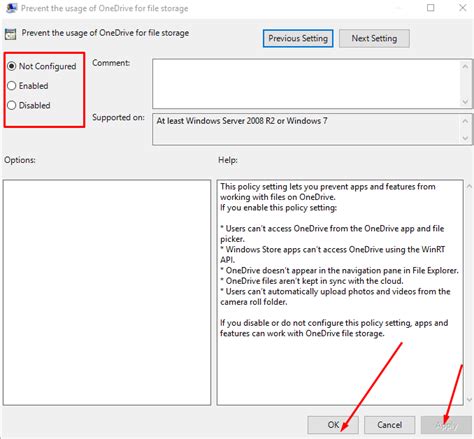 how to enable disable onedrive usage in windows 10