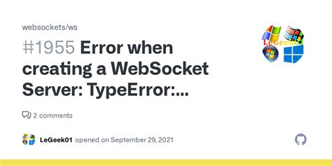 error when creating a websocket server typeerror server on is not a