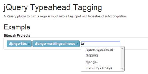 js tutorial jquery typeahead tagging