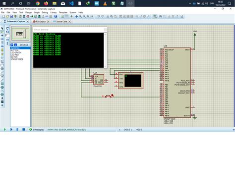 proteus using stm32f103c6 spi just for reading an eeprom 25aa010a