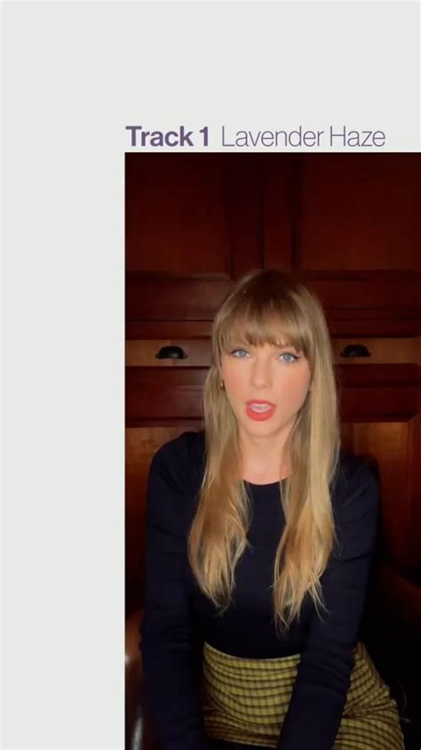 Taylor Deleted The Lavender Haze Reel Talking About The Song And Her