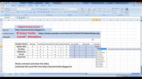 countif formula in excel