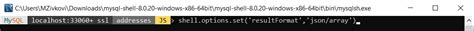 how to export mysql data to json