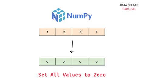 numpy set all values to zero in array data science parichay