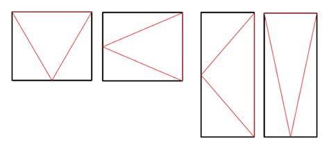 javascript responsive triangle with border to container