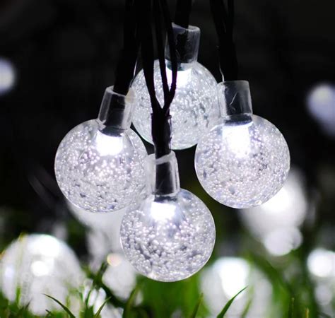 야외 방수 Led 20ft 30 크리스탈 공 태양 글로브 Led 요정 문자열 빛 태양 정원 조명 Buy 태양 글로브 Led