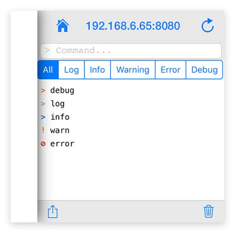 global object “console” tabris js documentation