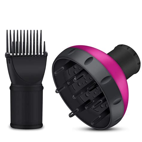 Comb Attachment And Hair Dryer Diffuser Segbeauty Black Blow