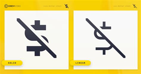 dollar slash icon · svg png javascript and webfont · coreui icons