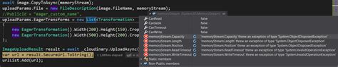 c get memory stream from iformfile exceptions stack overflow
