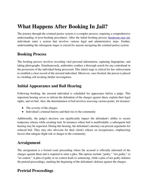 Ppt What Happens After Booking In Jail Powerpoint Presentation Free