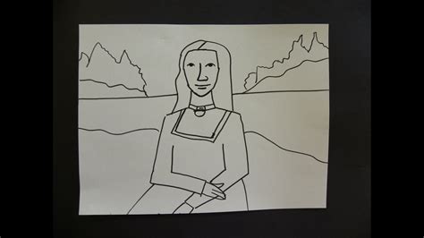 Mona Lisa Line Art Tạo Tác Phẩm Nghệ Thuật Tuyệt đẹp Với đường Nét