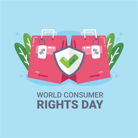Ilustração Do Dia Mundial Dos Direitos Do Consumidor Vetor Premium