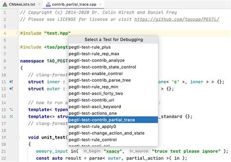 clion ctest