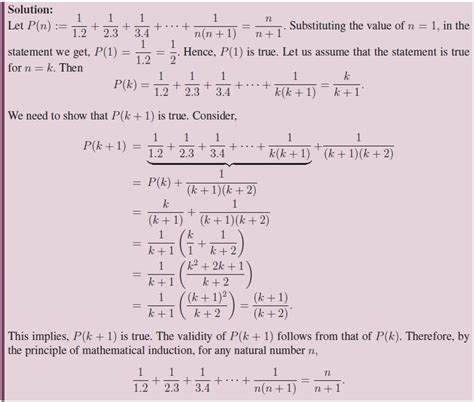 mathematical induction definition solved example problems exercise