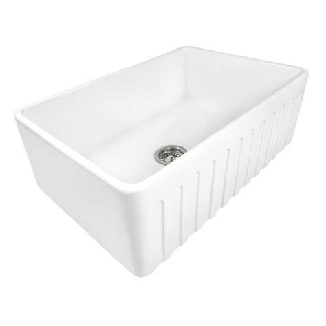 Ruvati Rvl2300 Fiamma 33 Farmhouse Apron Front Single Basin Fireclay