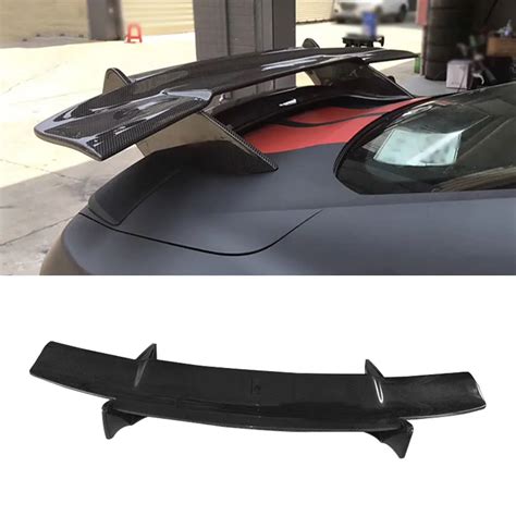 Double Layer Gt Style Carbon Fiber Rear Lip Spoiler Wings For Ford