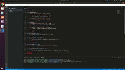 Rsa Encryption In Python Youtube