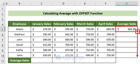 How To Find Average With Offset Function In Excel 3 Examples