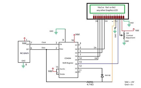 embedded engineering 16x2 serial lcd two wire with pic12f675