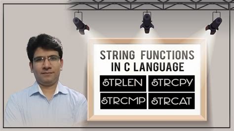 string functions in c strlen strcpy strcmp and strcat youtube