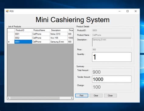 mini cashiering system using c free source code and tutorials