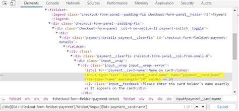 selenium webdriver unable to find input field within fieldset stack