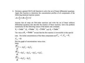 develop a general matlab function to solve the set of