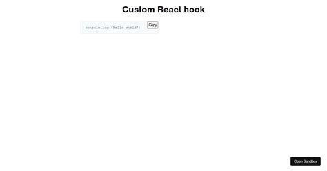 custom react hook codesandbox