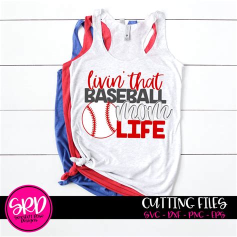 Baseball Svg Livin Baseball Mom Life Svg Design Mom Svg Etsy