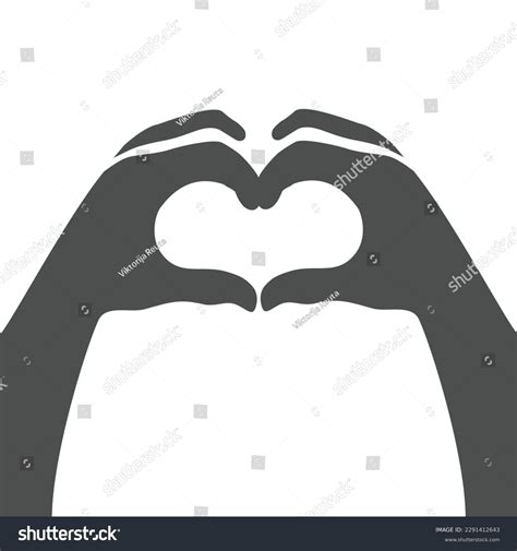 Hands Making Formatting Heart Symbol Vector Stock Vector Royalty Free