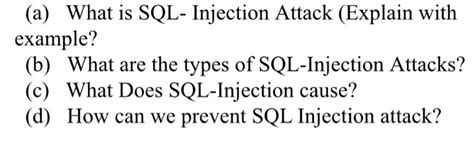 solved a what is sql injection attack explain with ex