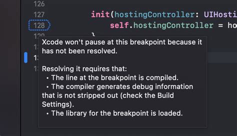 ios how do i diagnose and fix breakpoints that xcode cannot resolve