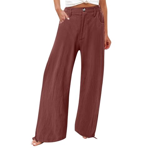 Wcmzj Wide Leg Pants For Women High Waisted Flowy Palazzo Pant Summer