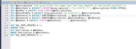 regex use regular expression to update text in mysql