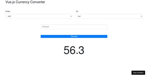 vue js currency converter codesandbox