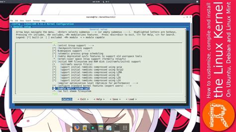 how to customize compile and install the linux kernel on ubuntu