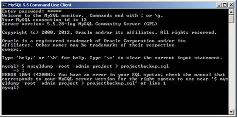 mysqldump mysql backup database stack overflow