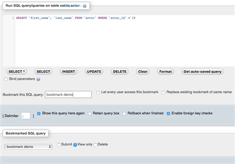 [solved] phpmyadmin how to save queries 9to5answer