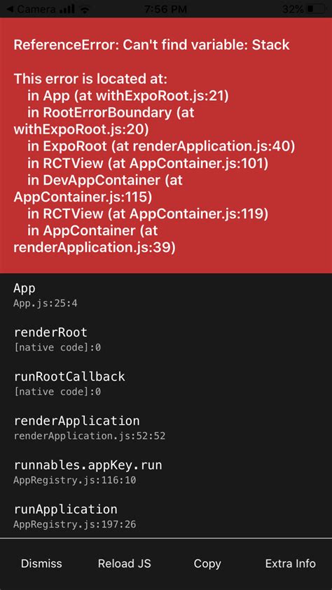 error can t find variable stack react navigation stack overflow