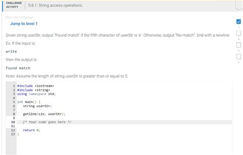 solved challenge activity 5 8 1 string access operations