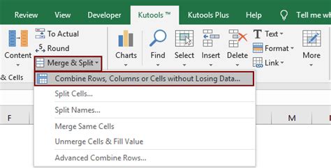 how to merge columns but not merging rows in excel