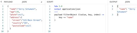 dataweave filterobject function how to filter key value pairs in an